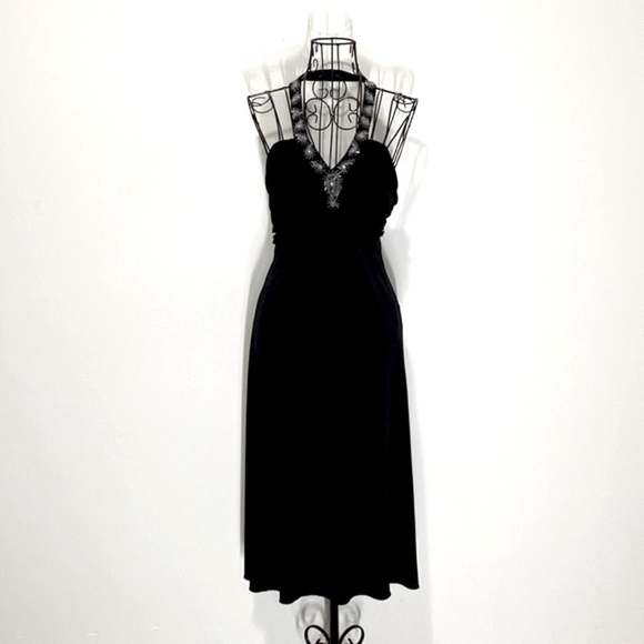 Spenser Jeremy | Dresses | Spenser Jeremy Black Halter Dress With ...